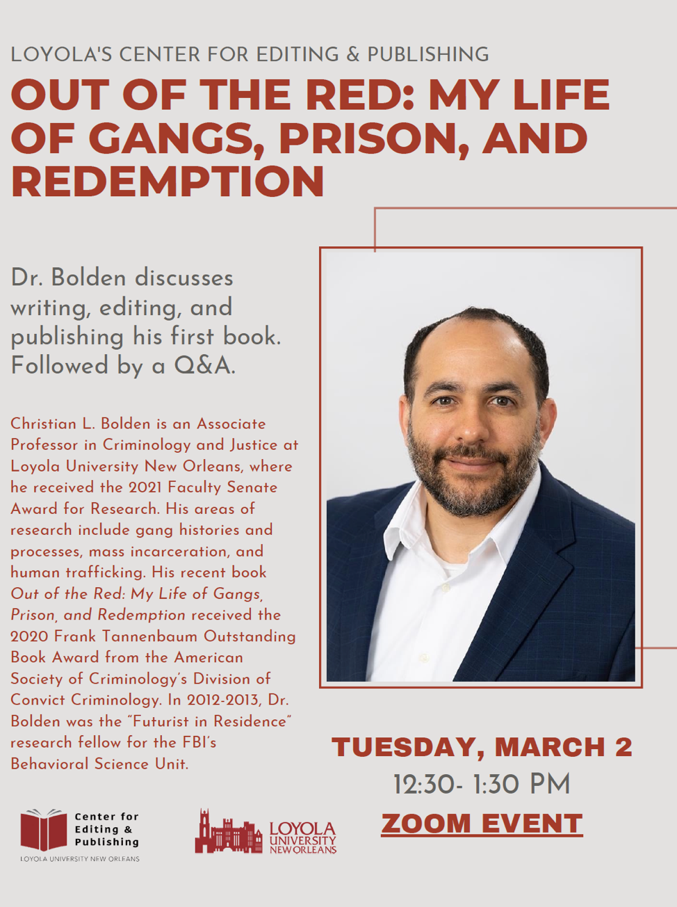Out of the Red: My Life of Gangs, Prison, and Redemption | Loyola ...